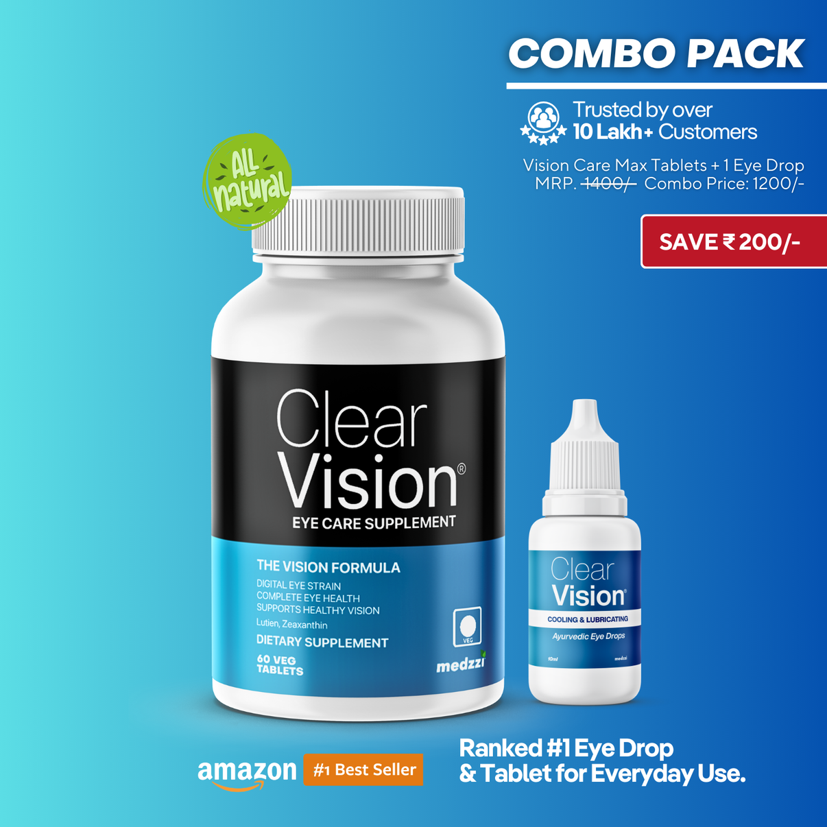 Clear Vision Eye Drops 10ml | medzzi Ayurvedic Eye Drops – Medzzi